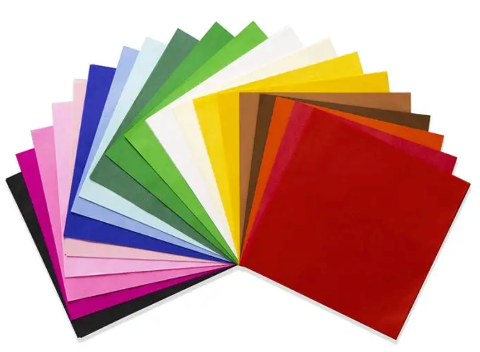 Japanese Silk Paper 9"x9"-240 sheet packs -FSC - 20 assorted colors Ar ...